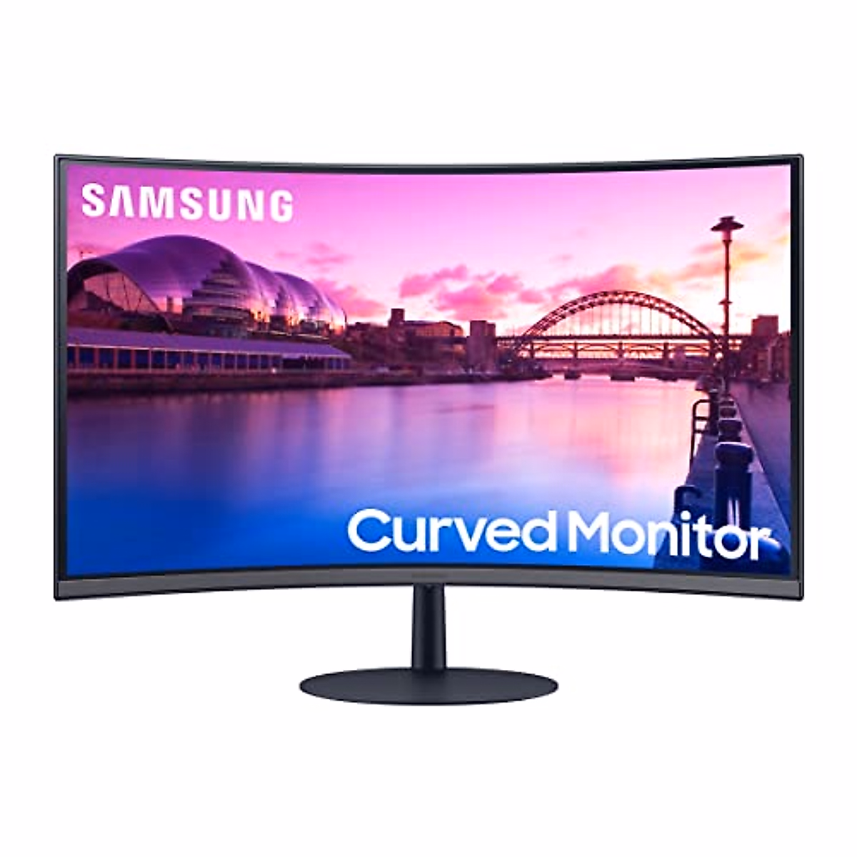 SAMSUNG 32-Inch S39C Series FHD Curved Gaming Monitor, 75Hz, AMD FreeSync, Game Mode, Advanced Eye Comfort, Frameless Display, Built in Speakers, Slim Metal Stand, LS32C392EANXGO, 2023, Black