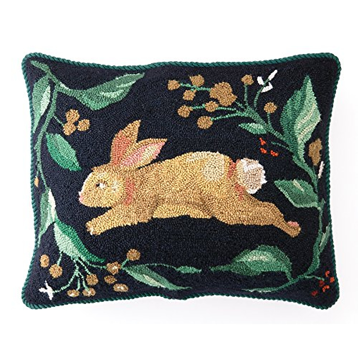 Peking Handicraft Rabbit Run Hook, 16x20 Throw Pillow
