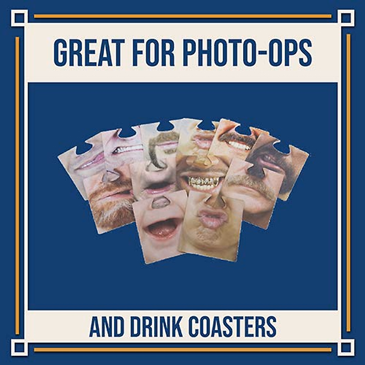 Hilarious Face Mask Drink Coasters, Novelty Party Favors - 20 Pack