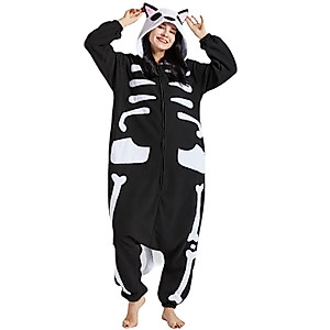 SAMGU Adult Onesie Halloween Christmas Animal Cosplay Costume One Piece Pajamas for Men Women X-Large