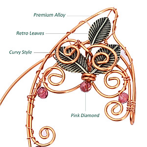 Lurrose 1 Pair Ear Crawler Climber Earrings Wrap Ear Clip Wrap Cuff Elf Ears Stud Jacket Earrings Women Ear Jewelry