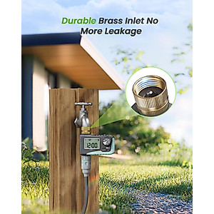 RAINPOINT Sprinkler Timer Outdoor Brass Swivel, Water Timer for Garden Hose Faucet Timer, Programmable Watering Irrigation Timer V2, 2024 Release