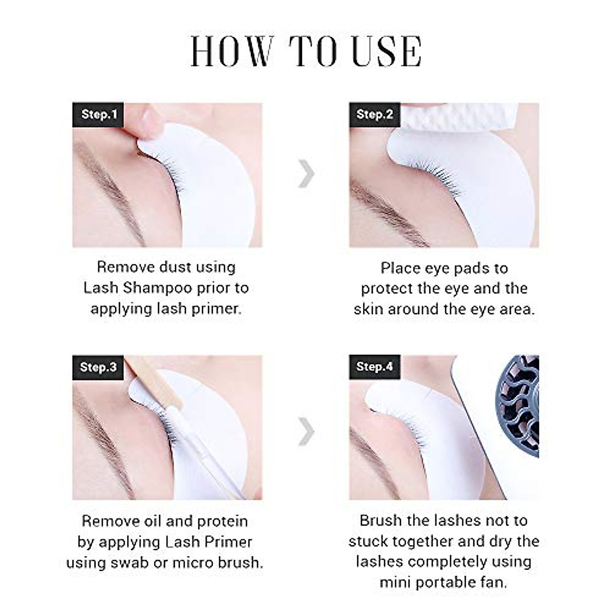 Lash Primer for Eyelash Extension 1.7 FL/oz (50ml) / Pre-Treatment for Semi Permanent Eyelash/Easily Removes Proteins and Oils/Oil Free/Longer Extension Retention (1.7 FL/oz (50ml))