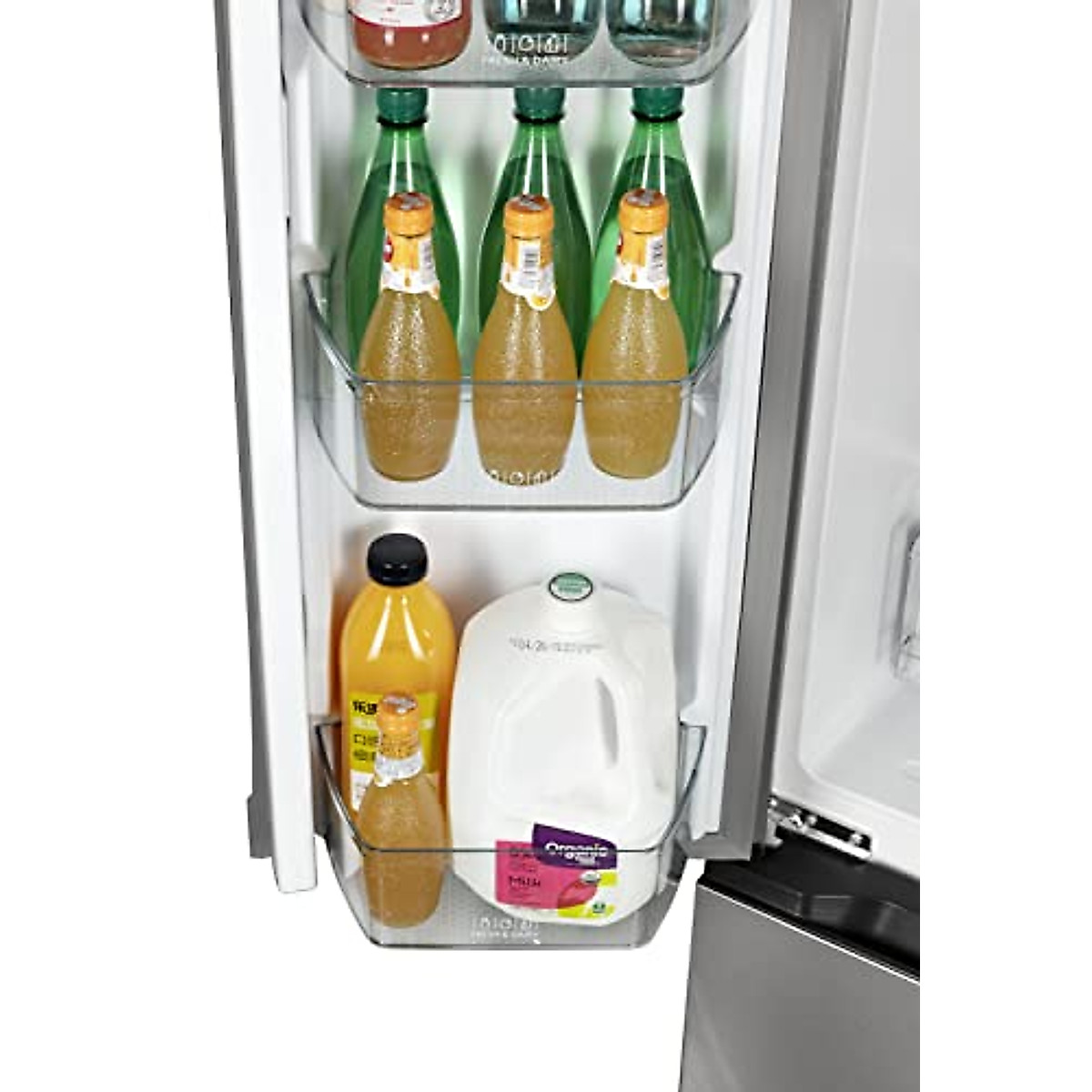 Hamilton Beach HBF1770 French Door Counter Depth Refrigerator with Freezer Drawer, 17.7 cu ft, Stainless Steel (Full Size)