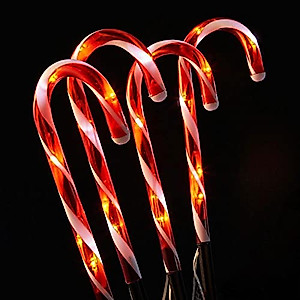 Christmas Candy Cane Lights,Solar Lamp Garden Light， Christmas Decor Lawn Candy Cane Lights， Solar Powered Garden Lights， Home Led for Outdoor Garden Lighting