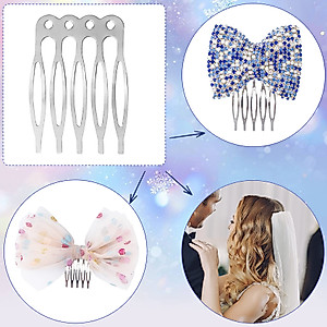 ANCIRS 75 Pack Hair Side Combs for Women, Metal Combs for Securing Headband Veils, 5 French Teeth Bridal Wedding Comb for Girls Hair Accessories - White