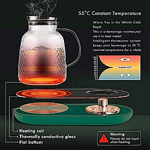 Jcevium Coffee Mug Warmer Adjustable Temperature Coffee Plate for Office Home Desk with Automatic Shut Off and On