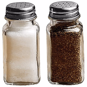 Circleware Yorkshire Glass Salt and Pepper Shakers, Set of 2, 2.85 oz., Clear