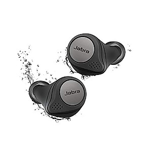 Jabra Elite Active 75t Titanium Black Voice Assistant Enabled True Wireless Sports Earbuds with Charging Case (Renewed)