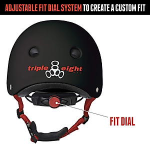 Triple Eight Lil 8 Dual Certified Sweatsaver Kids Skateboard and Bike Helmet with Padded Chin Buckle, White Glossy, (3930)