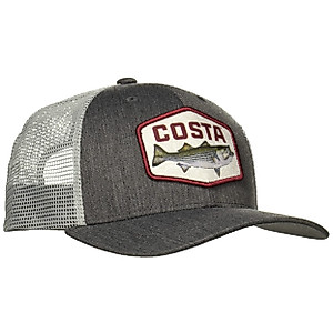 Costa Topo Trucker Hat, Mid Gray Heather Striped Bass