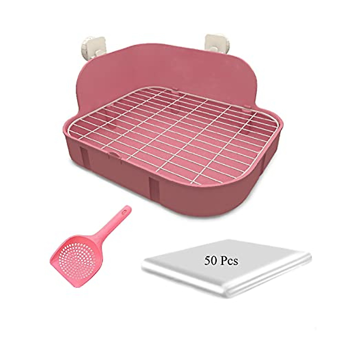 Hamiledyi Rabbit Litter Box,Rabbit Toilet Potty Trainer Corner Litter Pan for Rabbits Bunny Guinea Pigs Chinchilla Ferret Small Animals