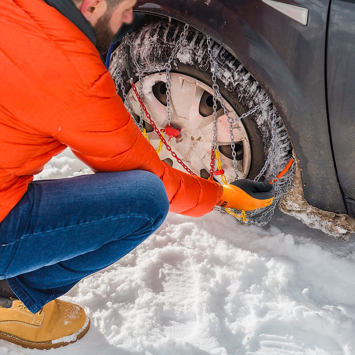 Kebada T1 Waterproof Winter Work Gloves for Men and Women,Insulated Work Gloves for Men Cold Weather,Warm Freezer Gloves Medium