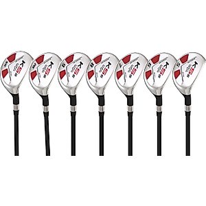 Majek Men's Golf All Hybrid Complete Full Set, which includes: #5, 6, 7, 8, 9, PW +SW Senior Flex Right Handed New Utility A Flex Club