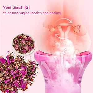 Yoni Seat Kit -Electric V Steam Chair with Vaginal Steaming Herbs for V Cleansing & Detox, Menstrual Support, Feminine Odor, Postpartum Care, Rejuvenate & Heal and Women Home Spa
