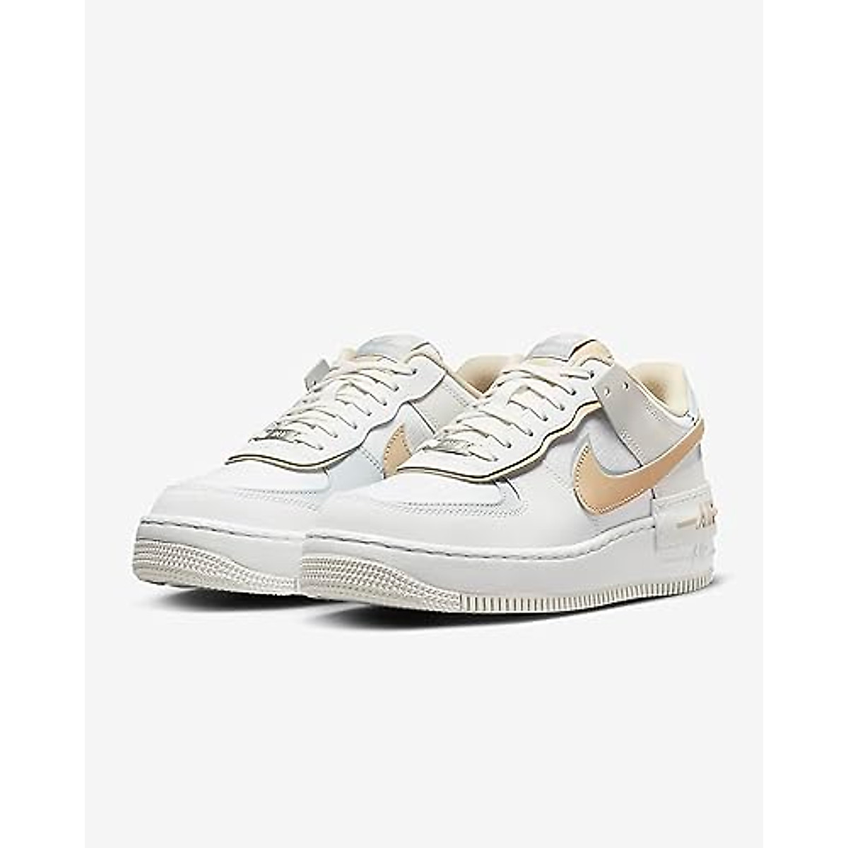 Women's AIR Force 1 Shadow - Size 11 US - Summit White/Sesame-Wolf Grey
