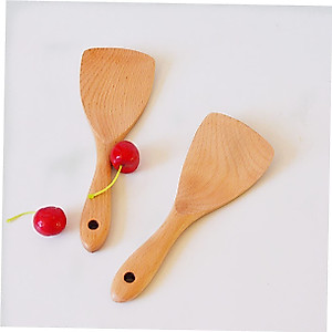 Operitacx Wooden Ladle Cooking Ladle Kitchen Scoop Wood Rice Paddle Rice Cooker Paddle Kitchen Paddle Wood Rice Scoop Wood Spatula Rice Spoon Wooden Paddle Bamboo Long Spoon