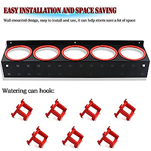 Takuoo Spray Bottle Storage Rack, Spray Bottle Organizer, Spray Bottle Hook, Auto Cleaning Detailing Tools Hanger, Spray Bottle Hook for Wall Mounted, Bottle Hanger with 5 Holes And 7 Hooks