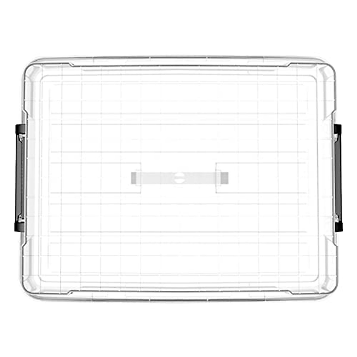 Cetomo 15L*3 Plastic Storage box Tote Organizing Container with Durable Lid and Secure Latching Buckles, Stackable and Nestable, 3Pack, clear with Black Buckle
