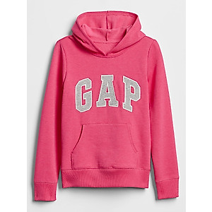 GAP Baby Girls Logo Hoodie Sweatshirt, Pink Jubilee Nylon on, XX-Large US