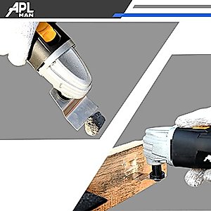 APLMAN Multi Purpose Oscillating Tool, 1.6-Amp Oscillating Multi Tool with 3.2°Oscillation Angle, Single Speed and 8 Pcs Accessories，Carrying Box