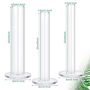 Yalikop 3 Pcs Scrunchie Holder Organizers 9 Inch Hair Tie Holder Stand Acrylic Bracelet Holder Clear Accessories Display Jewelry Bangle for Cute Room Decor Woman Gift Storage Christmas