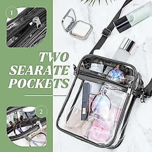 yuanming Clear Bag Stadium Approved, Crossbody Purse Clear Stadium Bags for Women