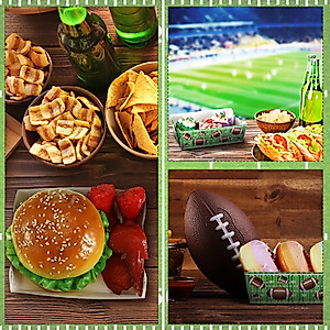 60 Pack Football Party Supplies Football Plates Paper Food Serving Tray Paper Trays Paper Food Boats Paper Food Tray for Concession Food, Condiment, Carnivals (Football)