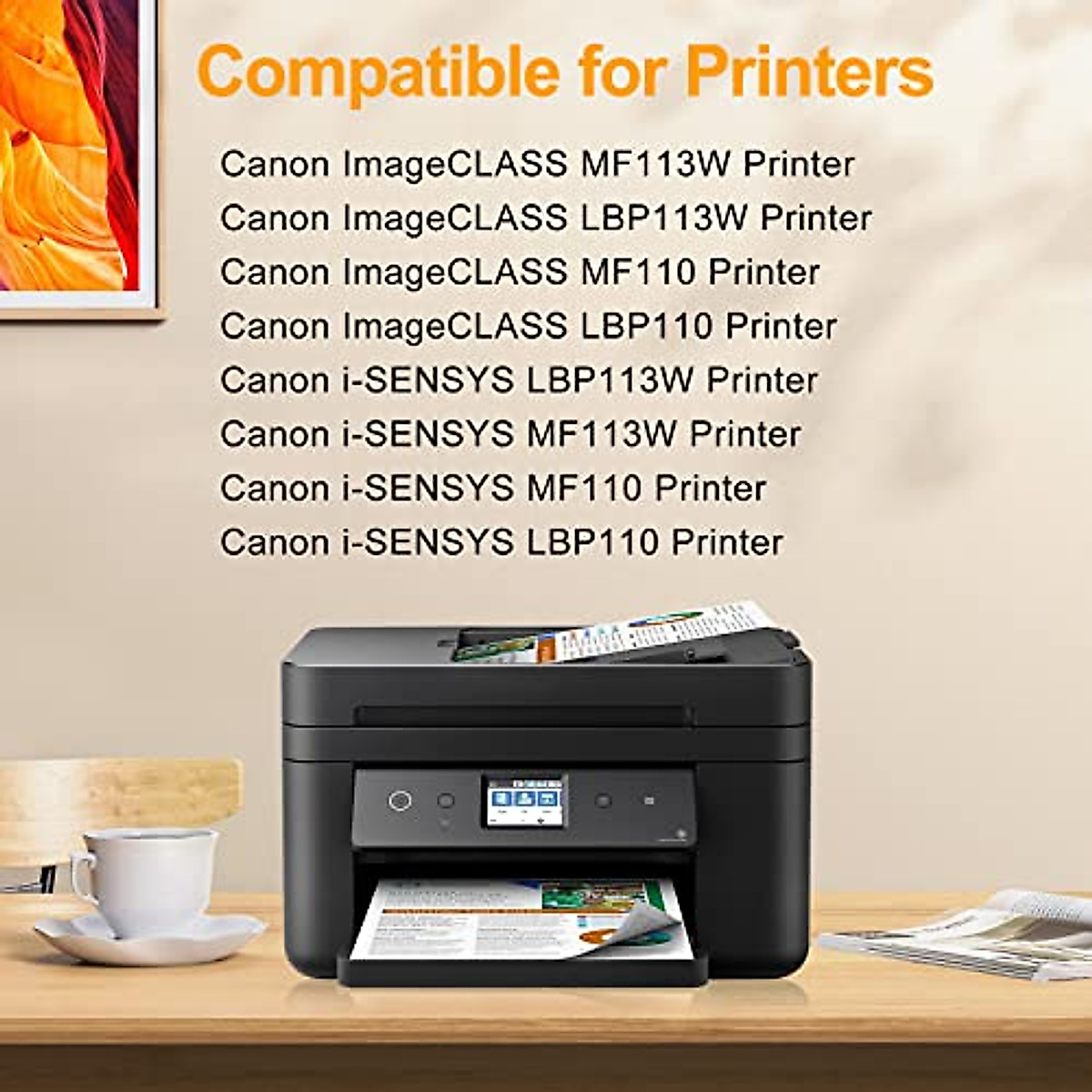 HenceBuy 047 Compatible Toner Cartridge Replacement for Canon 047 CRG047 CRG-047 Black for Canon imageCLASS LBP113w MF113w LBP112 MF112 LBP110 MF110 i-SENSYS LBP113w MF113w Printer (Black, 1-Pack)
