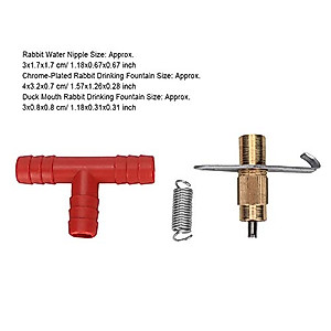 Pssopp 100PCS Rabbit Automatic Nipple Water Drinker Feeder Drinking Fountain Easy Use Drinking Water Tool for Small Animals Pet Animal Supplies(01)