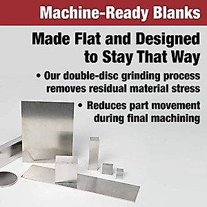 TCI Precision Metals 304 Stainless Steel Sheets Metal Plates Precision Ground Flat and Milled .250" Thick X 6.000 X 12.000