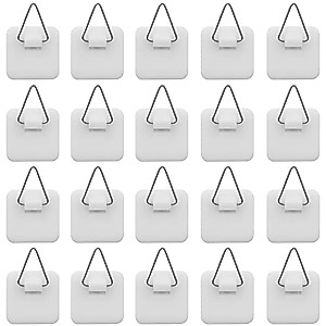 RESHANG 20pcs 1.25 Inch Plate Hangers for The Wall and Hangers Kit, Wall Plate Hangers for Home Office Photo Frames and Decorative Plates Board Painting