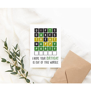 Wordle Happy Birthday Card - I Hope Your Birthday Is Out Of This Wordle Card - Funny Wordle Birthday Card For Friends- Her -Him - Cute Birthday Wordle Card - Wordle Card - Happy Birthday Idea Gift