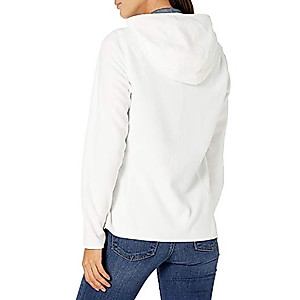 Amazon Essentials Women's Long-Sleeve Hooded Full-Zip Polar Fleece Jacket, Ivory, X-Large
