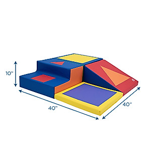 Children's Factory Shape and Play Climber, 4 Piece Set, Primary, CF322-389, Baby Indoor Soft Playground Climber, Daycare or Classroom Toddler Activity