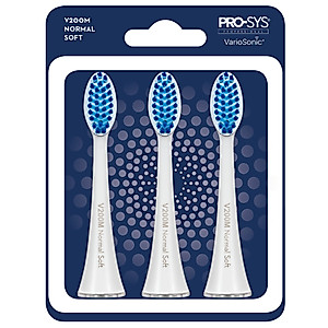 PRO-SYS® VarioSonic® V200M Normal Soft Replacement Heads, Pack of 3. Also fits Burst Brush!