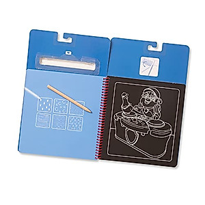 Melissa & Doug PAW Patrol Scratch Art 3-Pack – Chase, Skye, Marshall Color Reveal Travel Activity Pads - Reverse