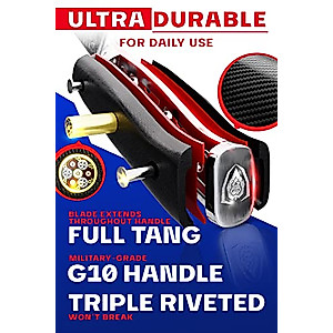 DALSTRONG Hybrid Cleaver & Chef Knife - 8 inch - Shogun Series ELITE - The 'Crixus' - Japanese AUS-10V Super Steel Kitchen Knife - Black Handle - Razor Sharp Knife - Meat Cleaver Heavy Duty - w/Sheath