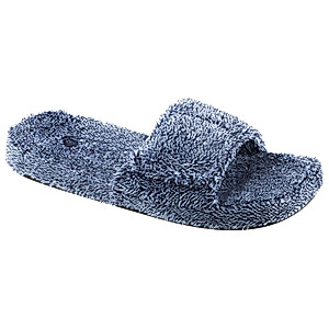 Acorn Men's Spa Slide Slipper, Navy Heather, 7.5-8.5
