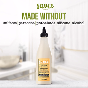 SAUCE BEAUTY Clarifying Scalp Treatment (8 Fl Oz ) Sparkling Apple Cider Scalp & Hair Cleanser, Buildup remover with Apple Cider Vinegar & Tea Tree Oil for Dry, Itchy Scalp, All Hair Types