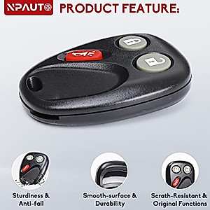 NPAUTO Key Fob Fits for Chevy Silverado Avalanche Suburban Tahoe SSR Equinox 2003 04 05 2006 GMC Sierra Yukon XL/ Saturn Vue/ Hummer H2/ Cadillac Escalade/ Pontiac Keyless Entry Remote, LHJ011, 2Pcs