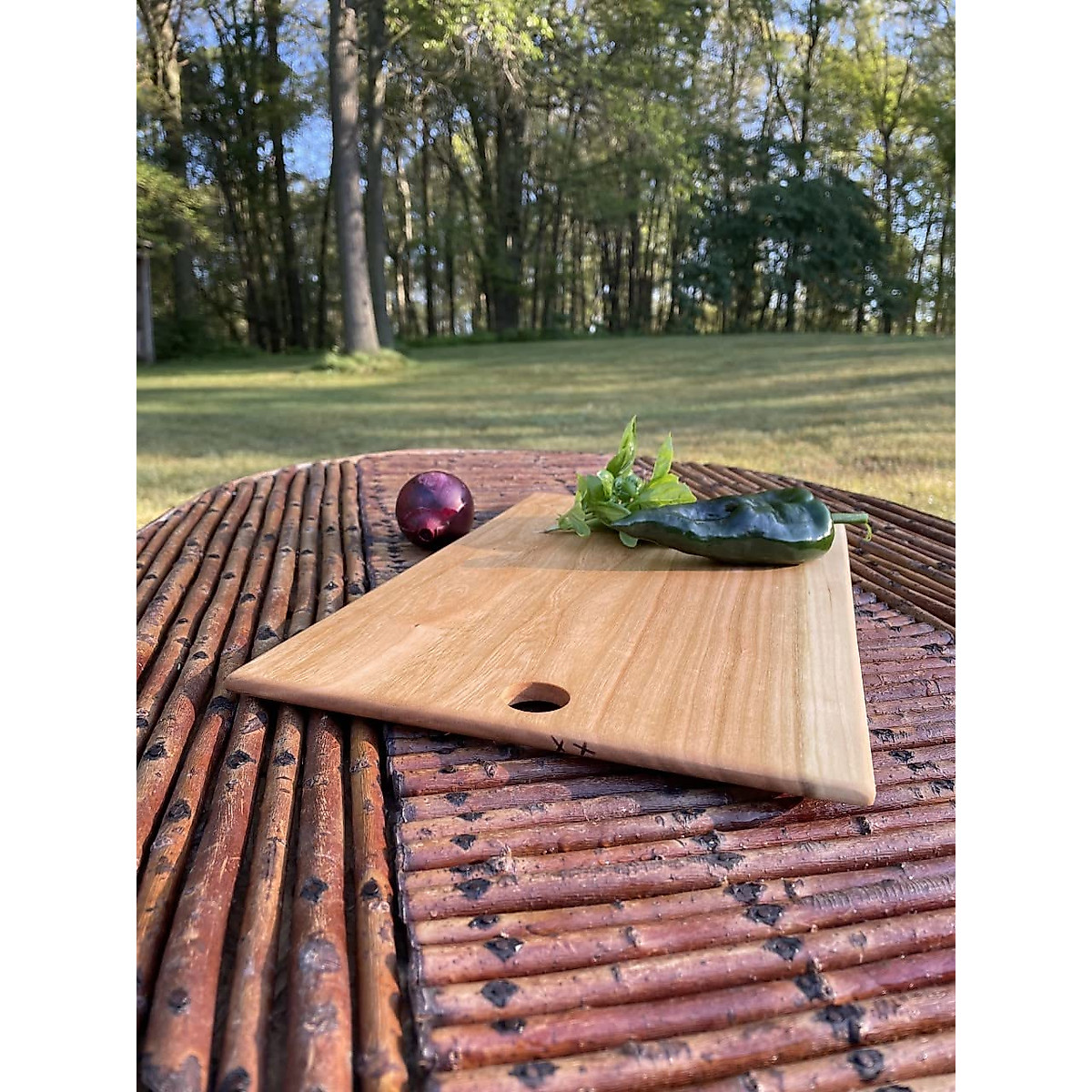 Wild Black Cherry Cutting Board/Charcuterie Platter. Handmade in Michigan USA from local trees. No Glue. No Seams. 9.4” x 14.4” x 0.25” (Black Cherry, 14.4" x 9.4" x 1/4")
