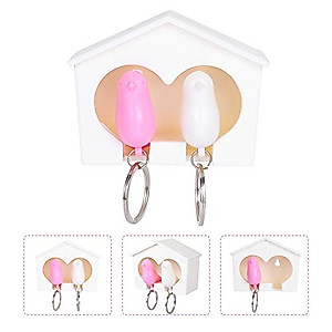 BESPORTBLE 1 Set Wall Bird House Keychain Holder Lover Sparrow House Key Ring Holder Birdhouse Nest Whistle Key Holder Hook Keychain for Home Living Room Decorations