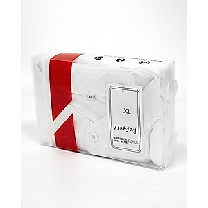 Hakjay Cotton Linen Shirts for Men Casual Shirts Long Sleeve Henley Beach Shirts Hawaiian T Shirts for Men White Large