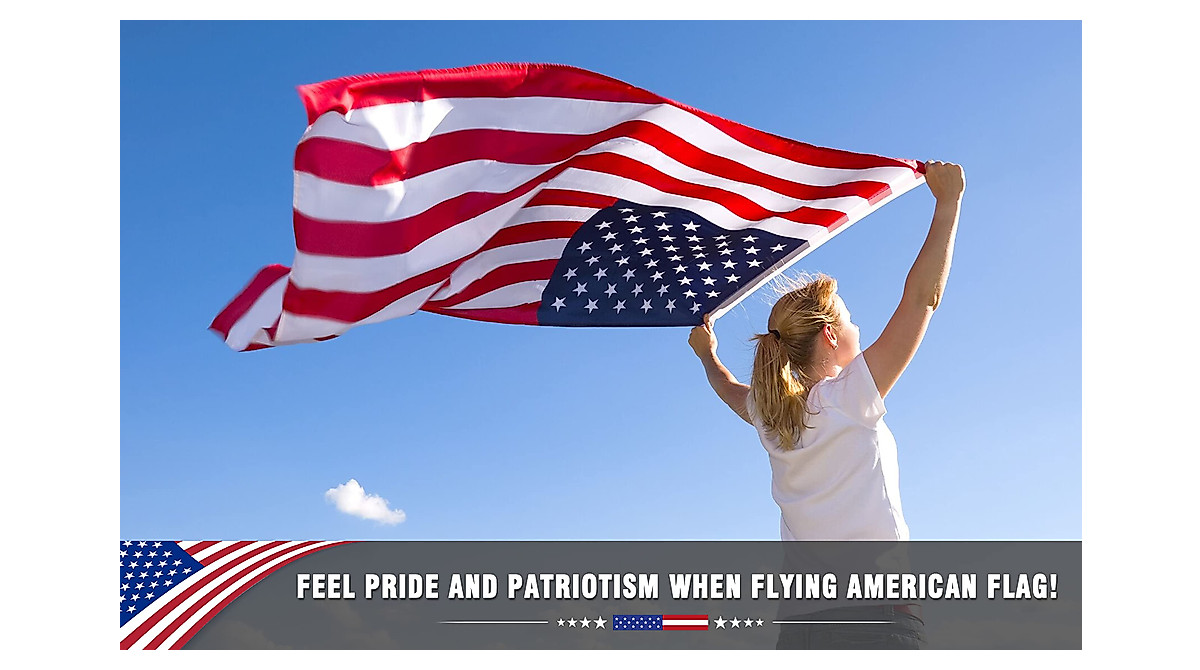 Durable 5x3 Ft American Outdoor Flag - UV Resistant