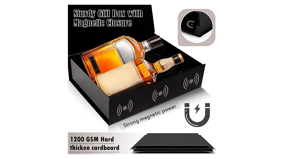 DUOTAN Large Black Gift Box with Lid - Perfect for All Occasions