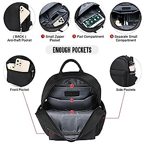 LOVEVOOK Mini Backpack for Women Purse Fashion Small Black Backpack for Girls Waterproof