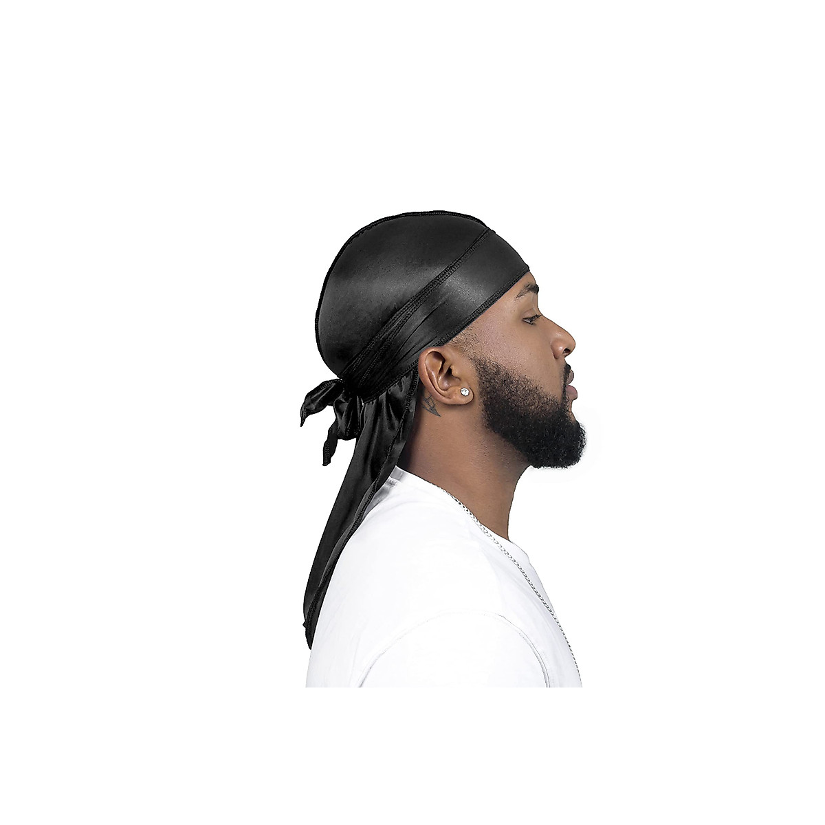 ForceWave 3 Pieces Silky Durags and 1 Wave Cap Pack for Men Waves, Moisture-Tech Fabric Satin Du-Rag