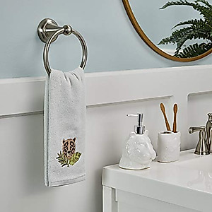 SKL Home Vern Yip Jungle Cats Hand Towel Set, Gray