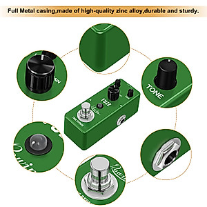 Rowin Analog Fuzz Pedal for Electric Guitar Bass True Bypass LEF-306